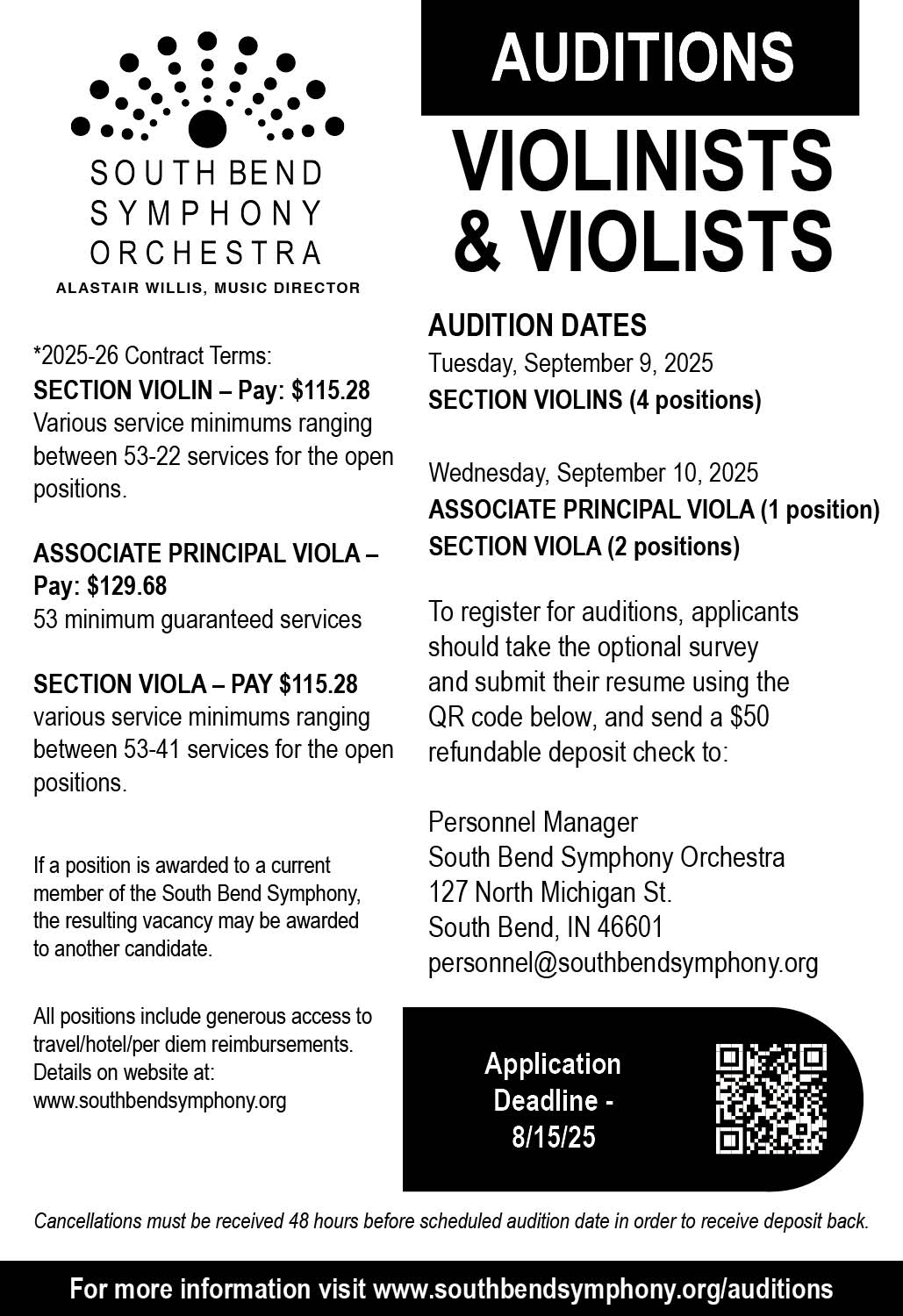 Auditions | South Bend Symphony Orchestra